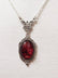 Gothic Red Vintage Oval Stone Pendant – Razys.com
